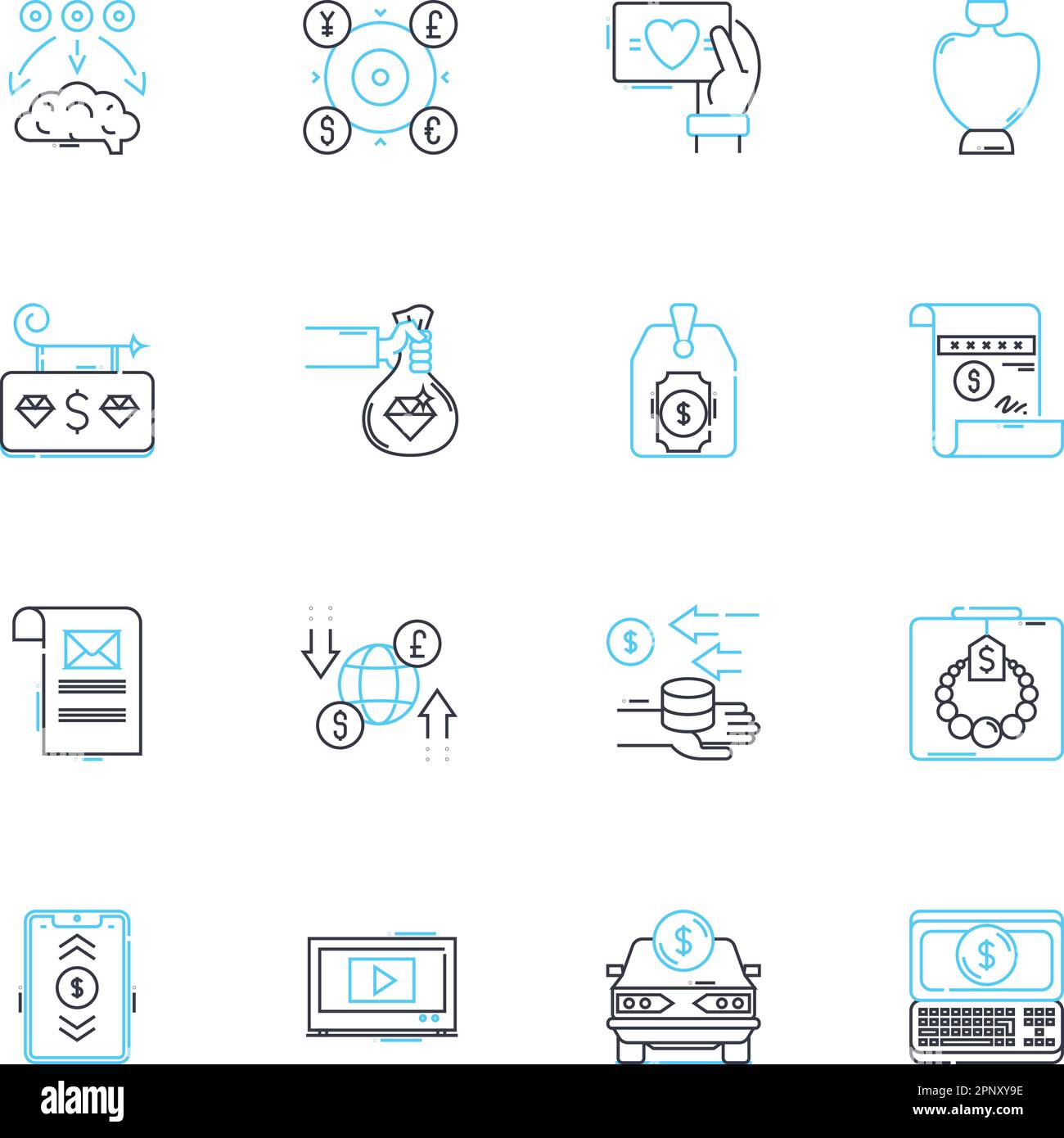 Expansion and growth linear icons set. Expansion, Growth, Development ...