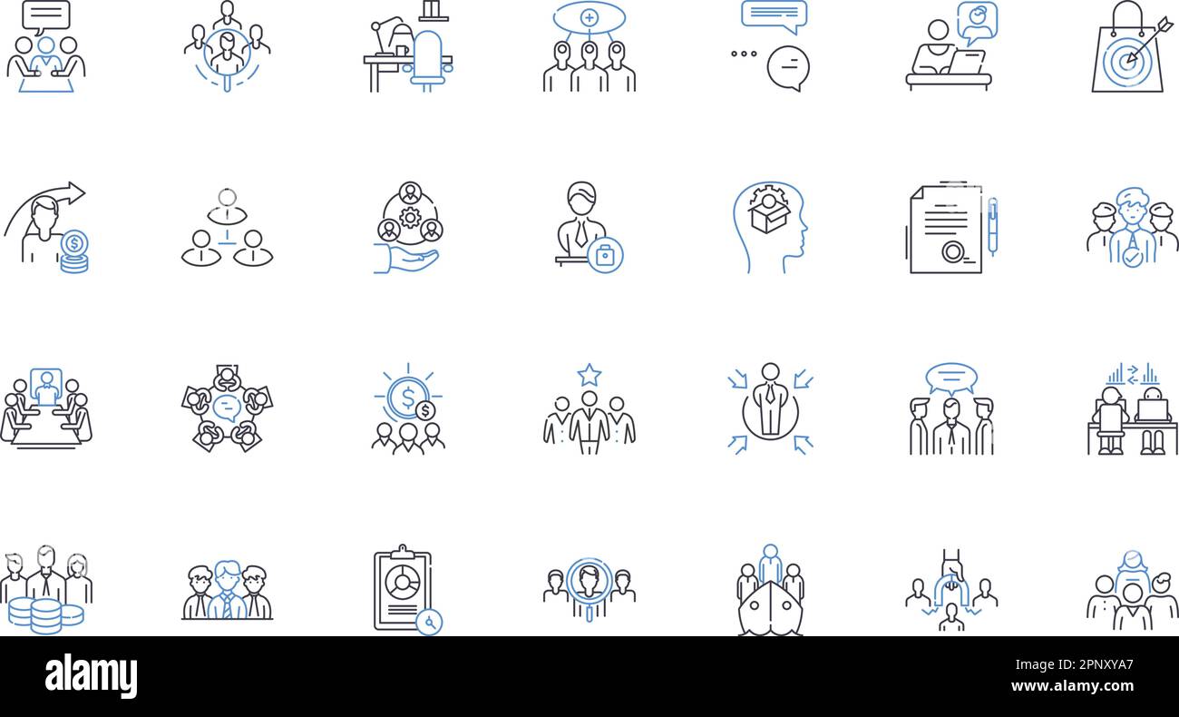 Organizational center line icons collection. Efficiency, Productivity ... Organizational center line icons collection. Efficiency, Productivity ...