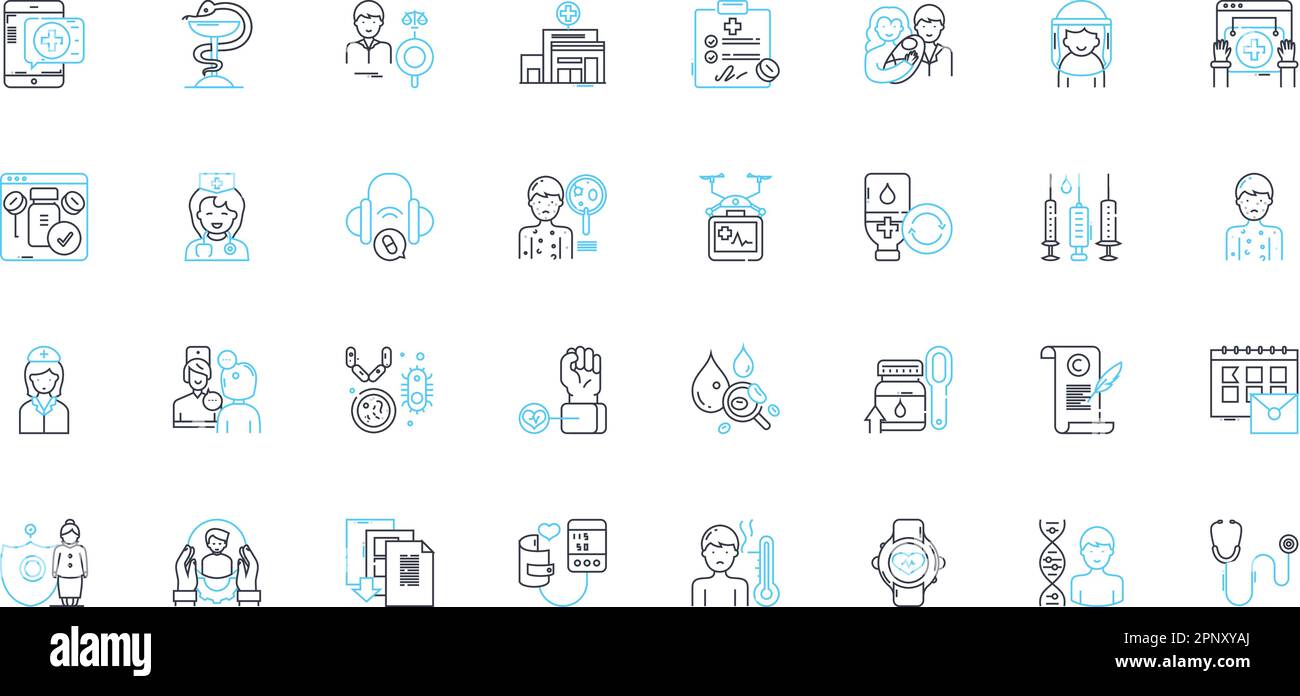 Environmental safety linear icons set. Pollution, Hazard, Toxins ...