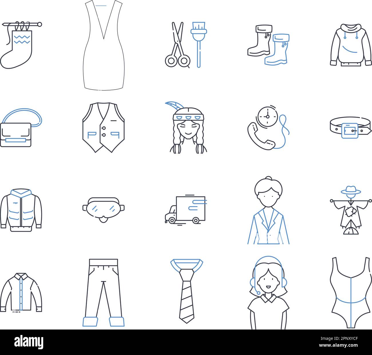 Shopping centers line icons collection. Retail, Fashion, Grocery ...