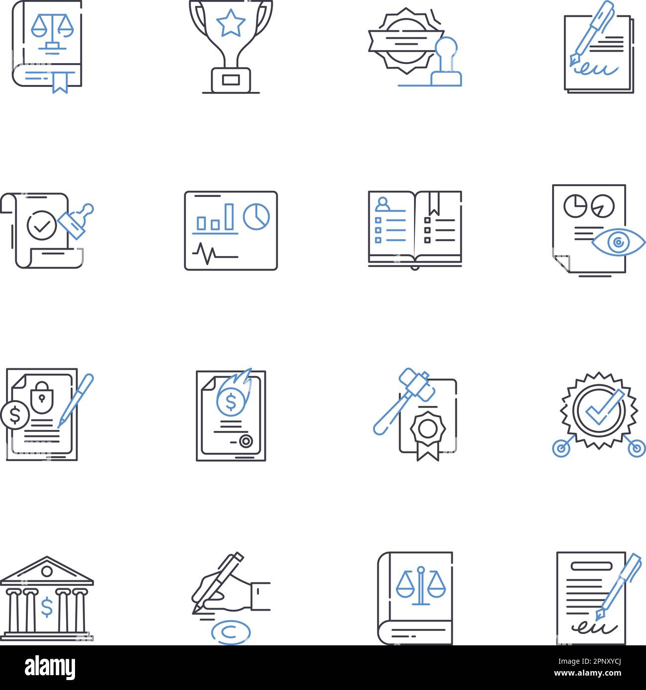 Economic segment line icons collection. Investments, Inflation ...