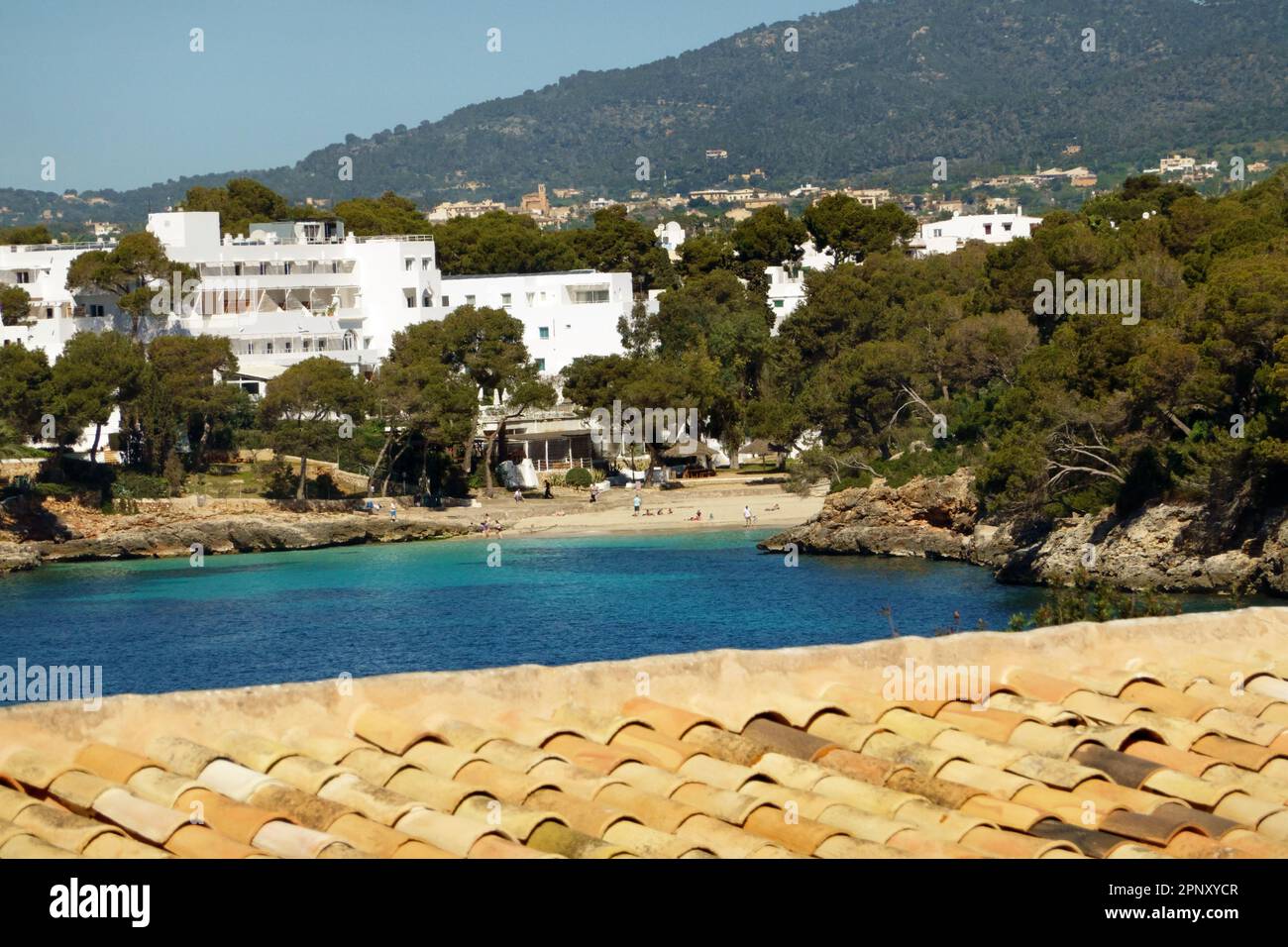 Cala d’Or, Majorca, Balearic Isles, Spain. 29 March, 2023, View on the ...