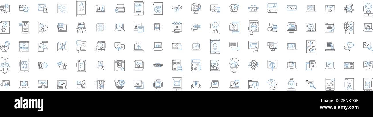 Agile boosting line icons collection. Flexibility, Efficiency ... Agile boosting line icons collection. Flexibility, Efficiency ...