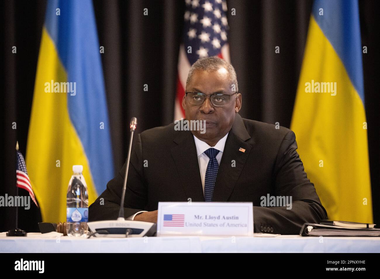 Ramstein Miesenbach, Germany. 21st Apr, 2023. Lloyd Austin, U.S ...
