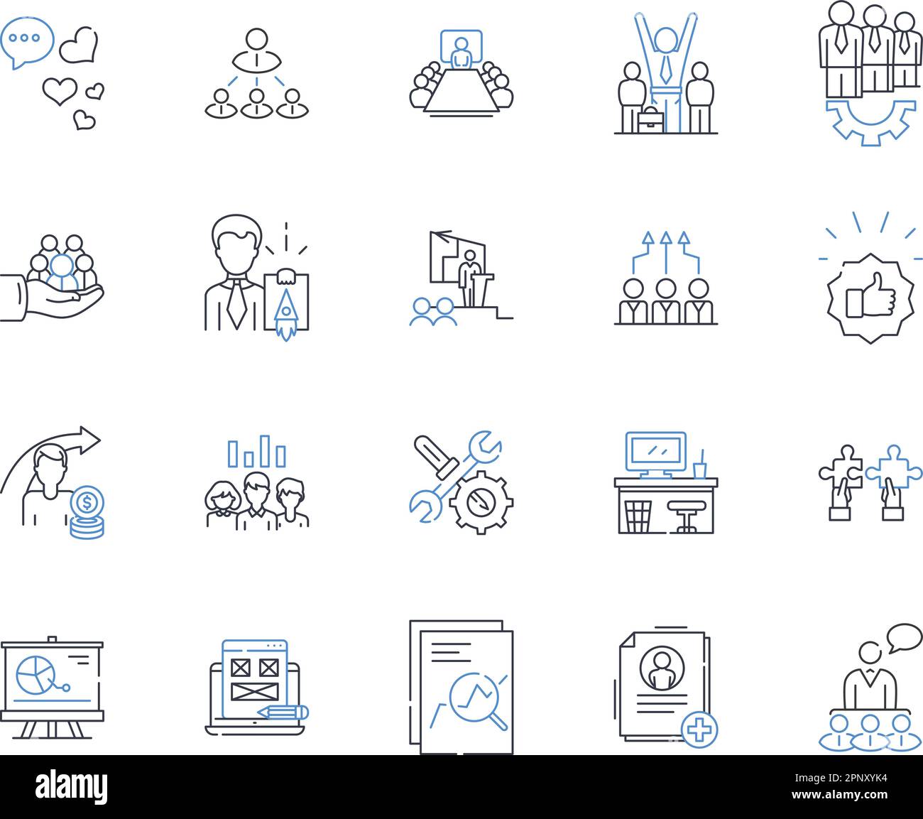 Financial Forecasting Line Icons Collection Projections Budgeting Analytics Forecast