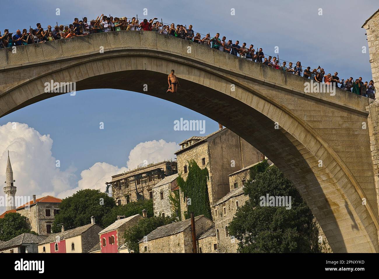 Cliff diving competition mostar hi-res stock photography and images - Alamy