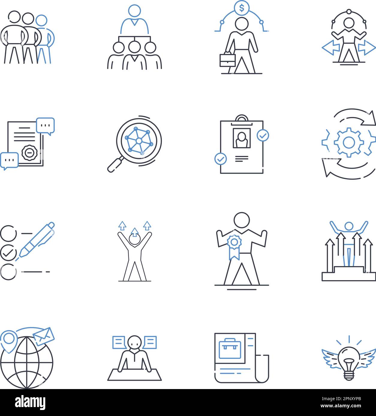 Corporation Successes line icons collection. Growth, Innovation ...