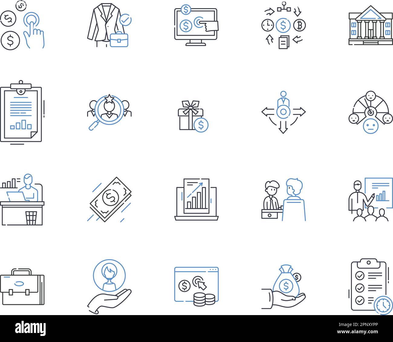 Human skills line icons collection. Empathy, Communication, Leadership ...