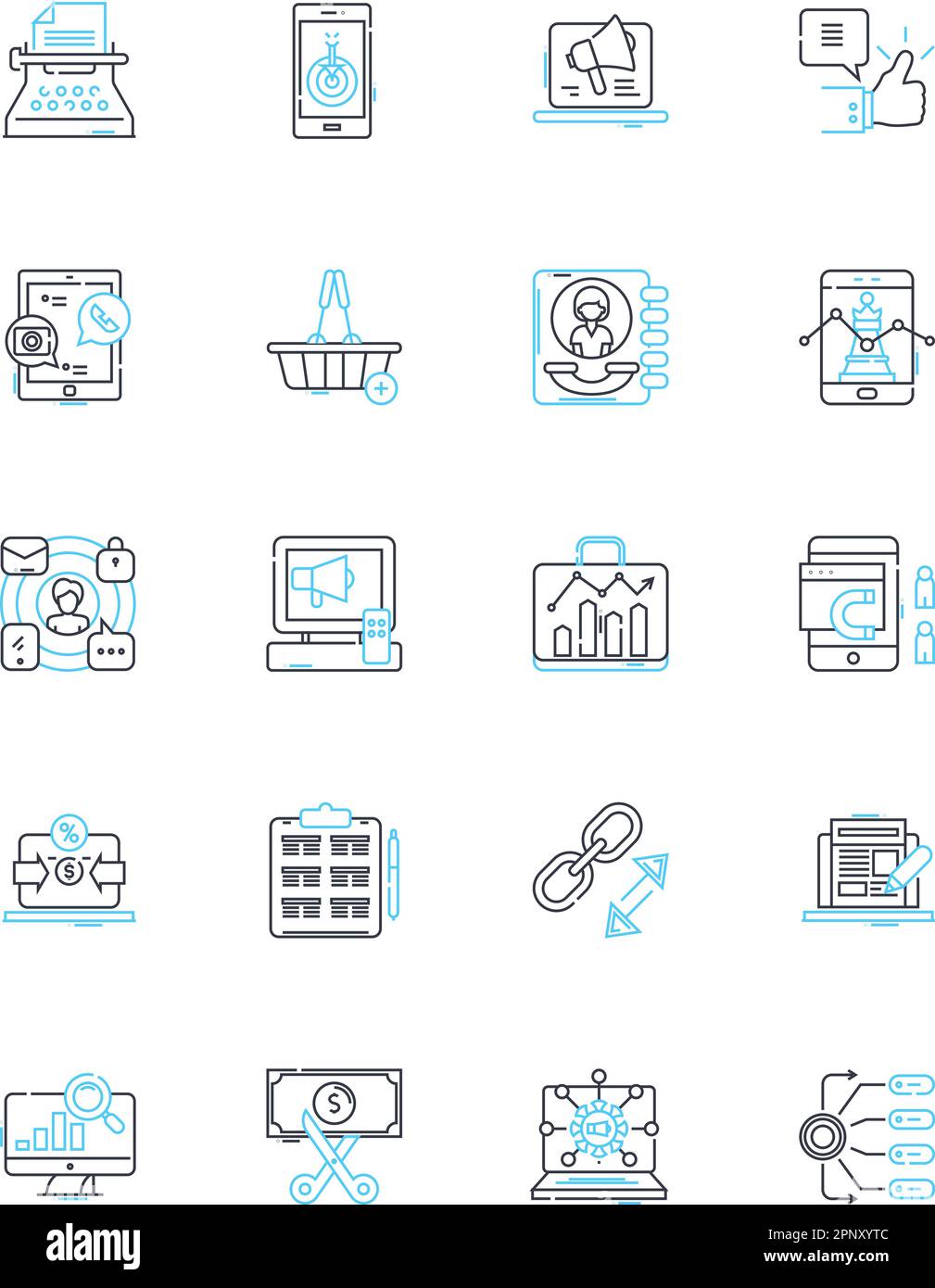 Market research linear icons set. Demographics, Analytics, Survey ... Market research linear icons set. Demographics, Analytics, Survey ...