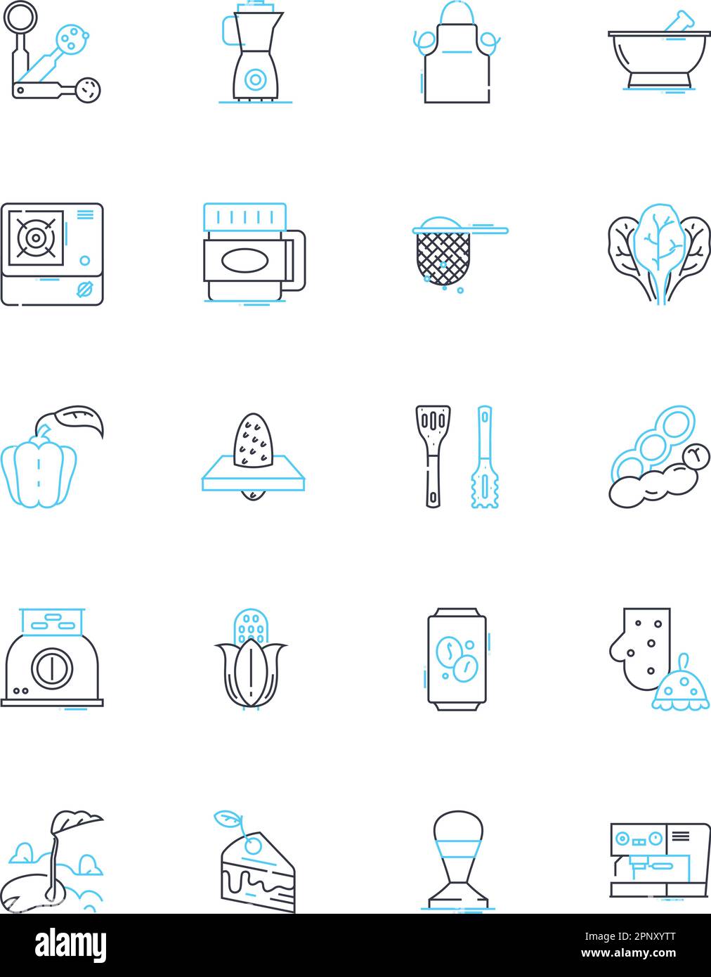 Espresso bar linear icons set. Coffee, Barista, Espresso, Latte ...