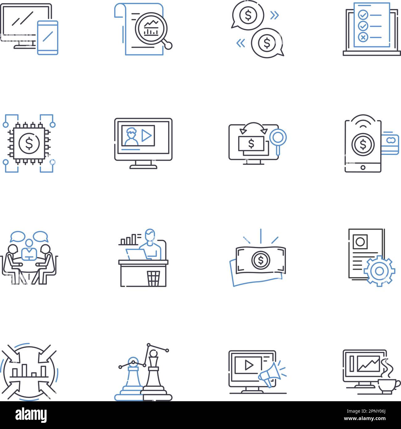 Line introduction line icons collection. Connection, Introduction, Interaction, Greeting ...