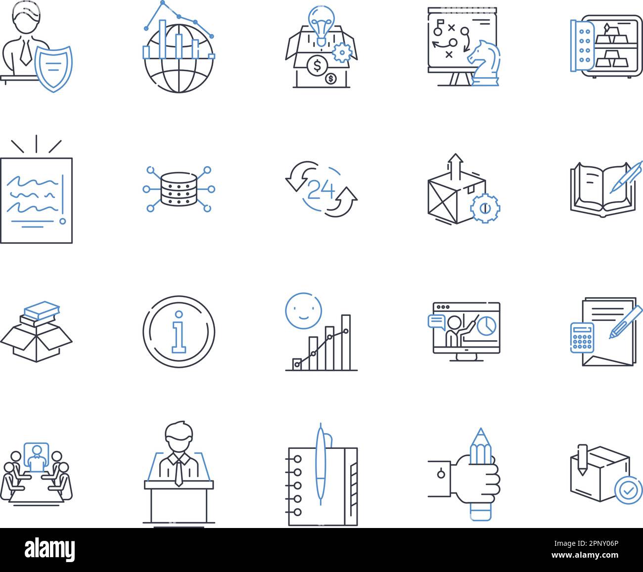 Capital investment office line icons collection. Finance, Investments ...