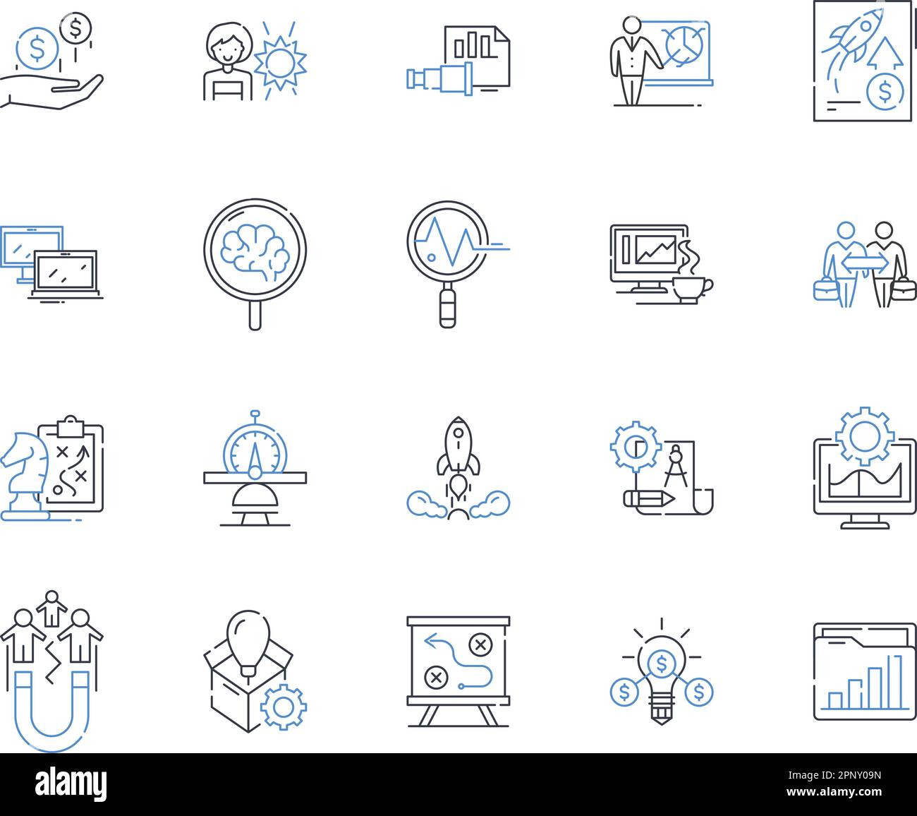 Maneuver line icons collection. Agility, Artifice, Craft, Dexterity ...