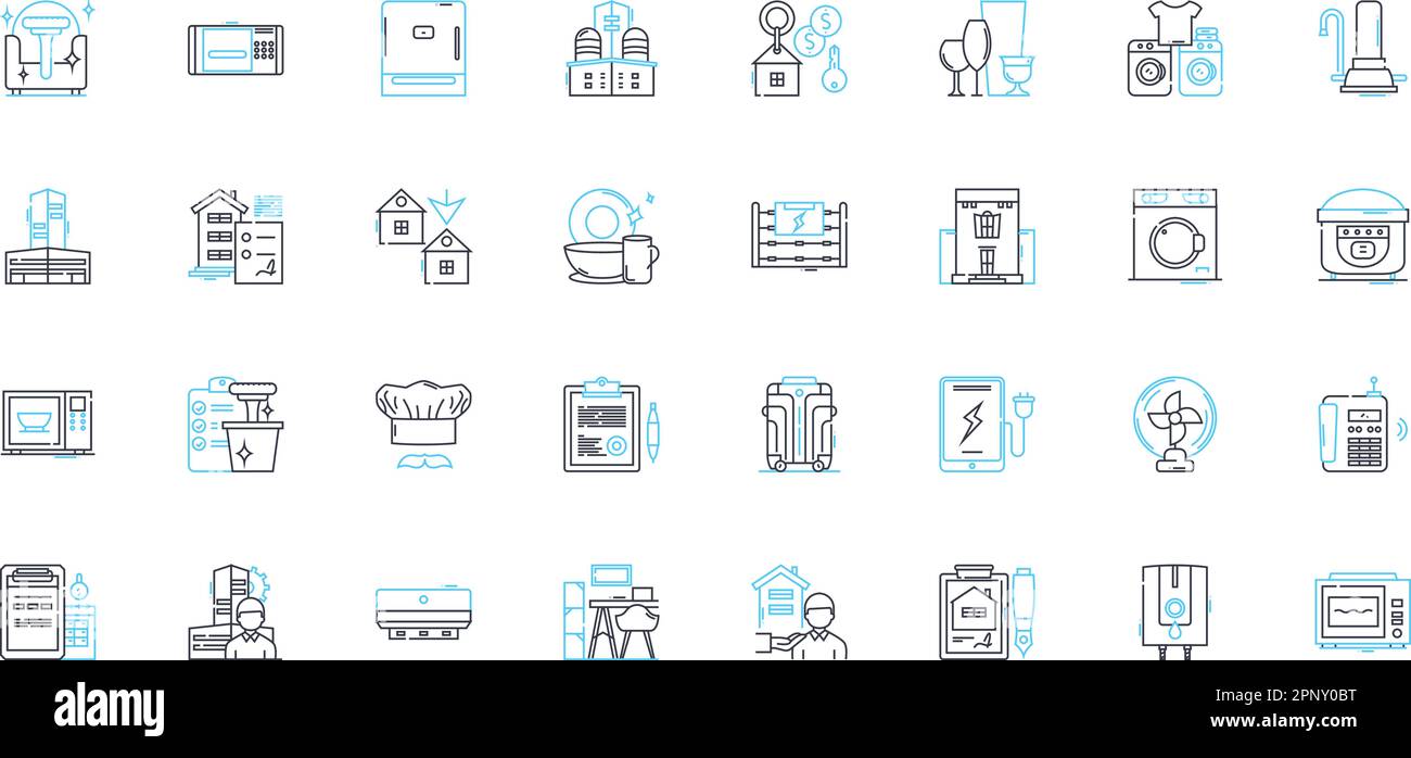 Warmth linear icons set. Cozy, Toasty, Comfort, Heat, Hug, Fuzzy, Balmy ...