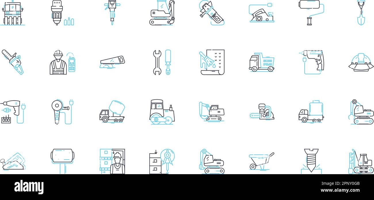 Building linear icons set. Architecture, Foundation, Skyscraper ... Building linear icons set. Architecture, Foundation, Skyscraper ...