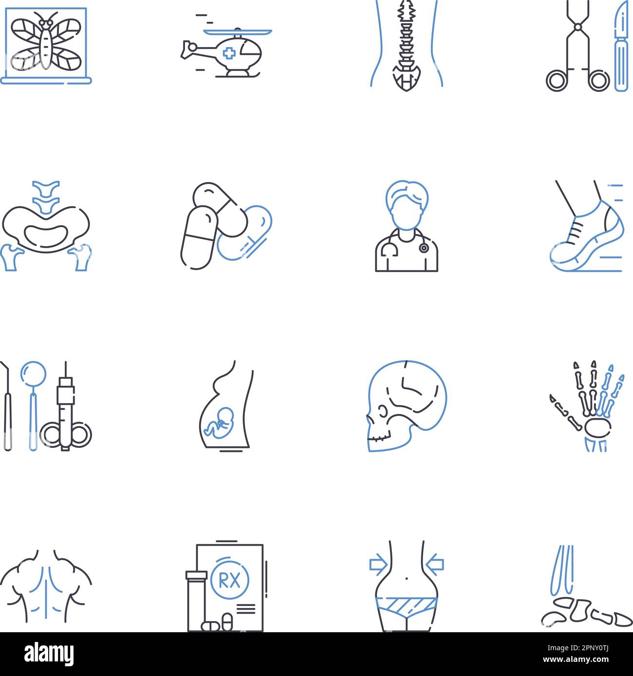 Health care line icons collection. Wellness, Medicine, Diagnosis, Cure ...