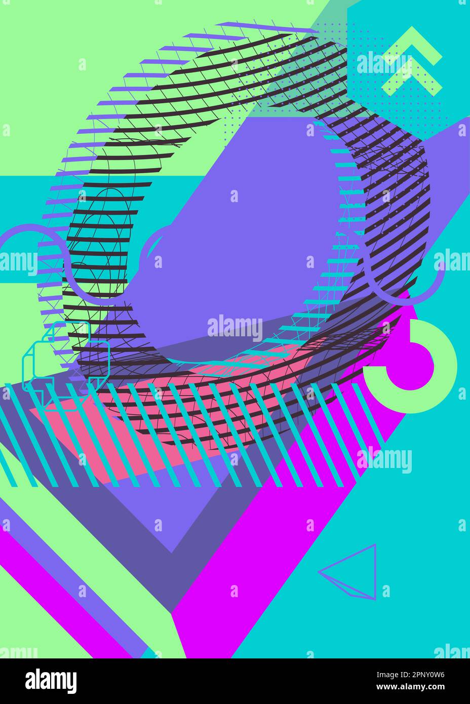 Colorful geometric cover. Abstract busy geometry background. Minimal ...