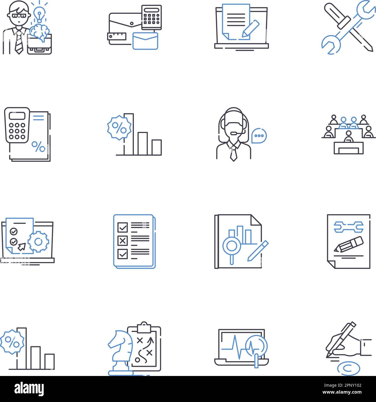 Company ideology line icons collection. Visionary, Mission-driven ...
