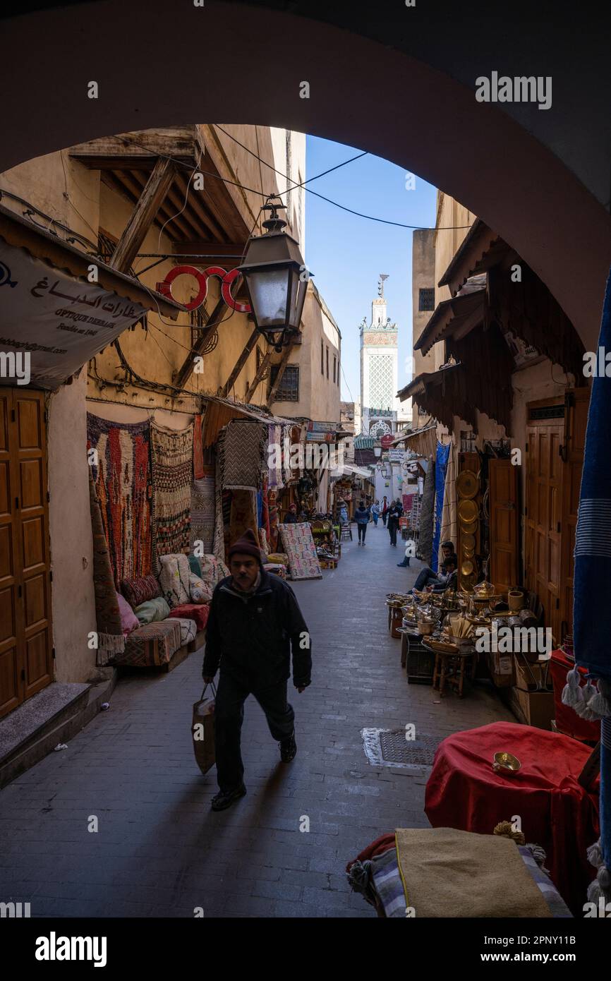 Fez old town man walking hi-res stock photography and images - Alamy