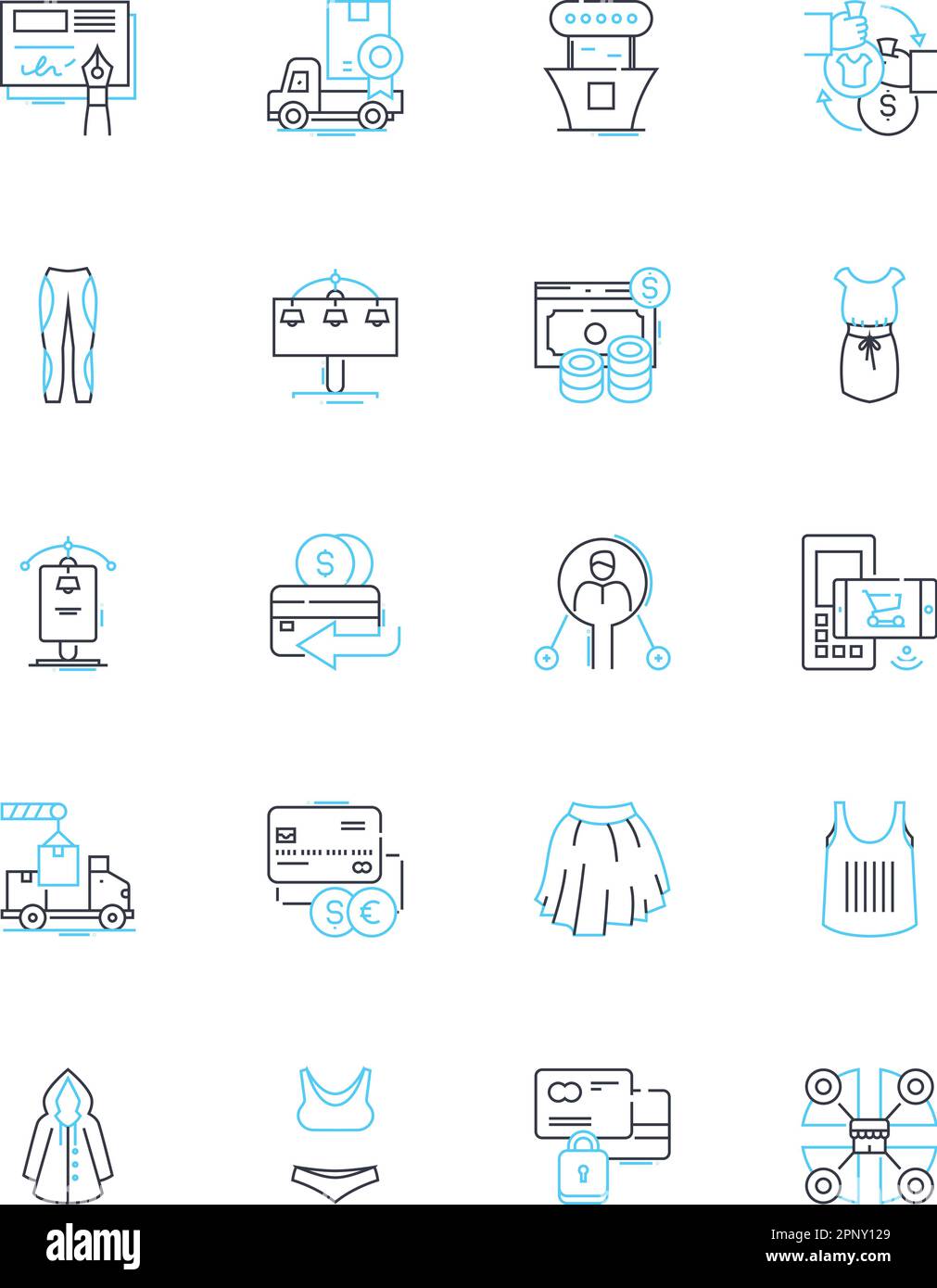 Marketing generation linear icons set. Lead, Conversion, Funnel ...