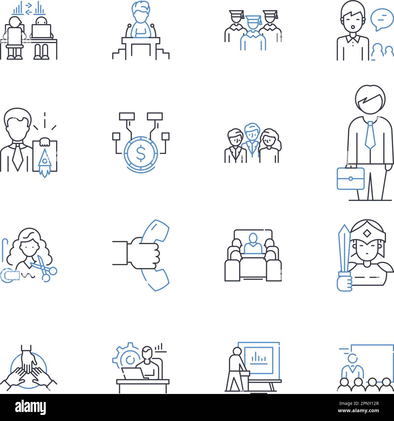 Task chore line icons collection. Sweep, Mop, Vacuum, Dust, Wash, Fold ...