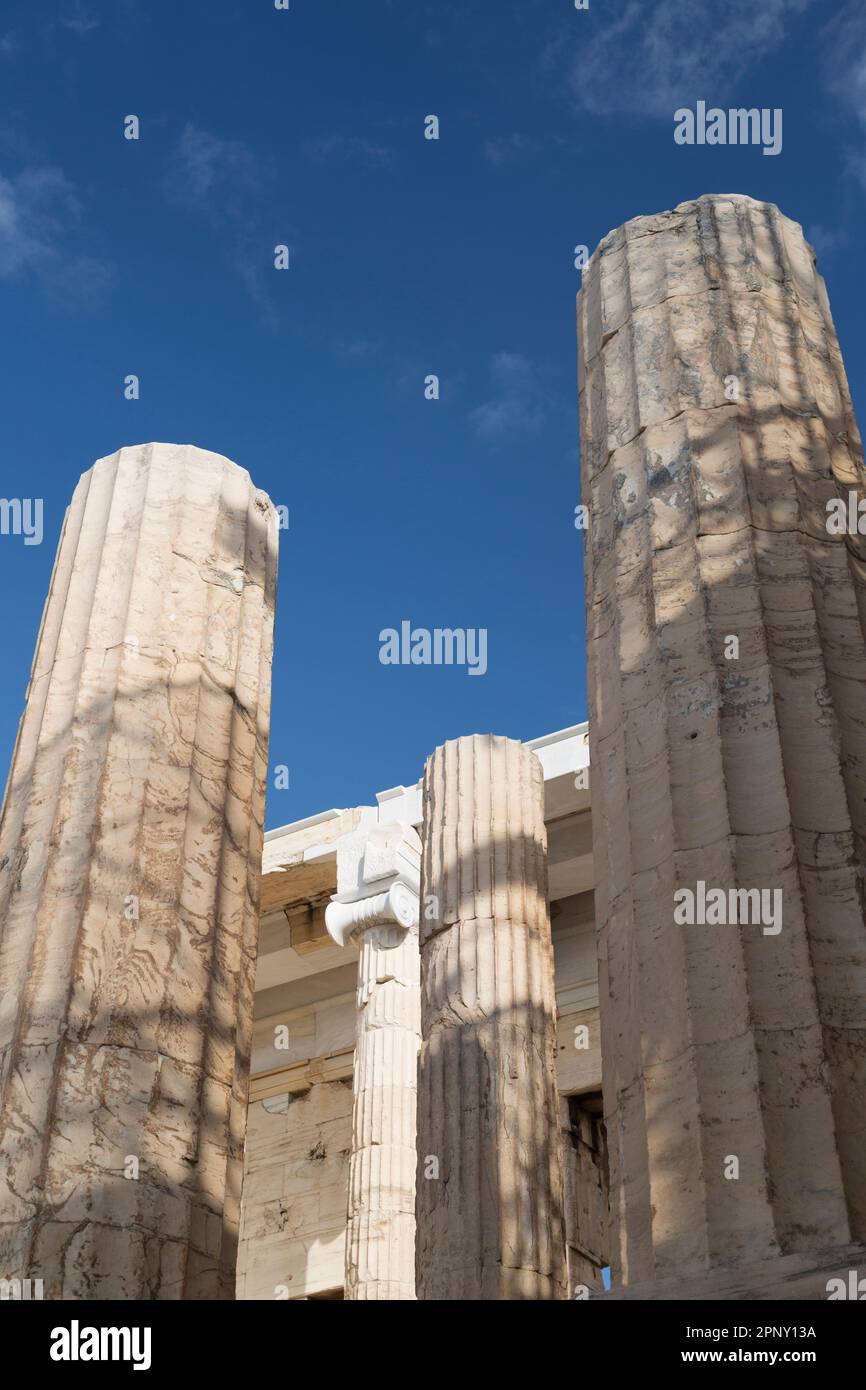 Pillars of acropolis hi-res stock photography and images - Alamy