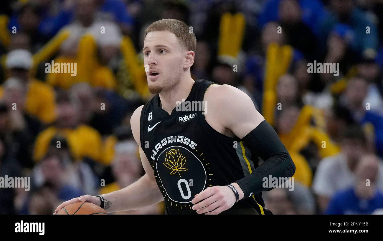 Golden State Warriors guard Donte DiVincenzo during Game 3 in the first ...