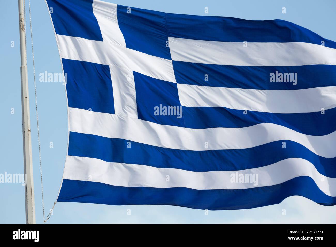 Greece, the Greek National flag Stock Photo - Alamy