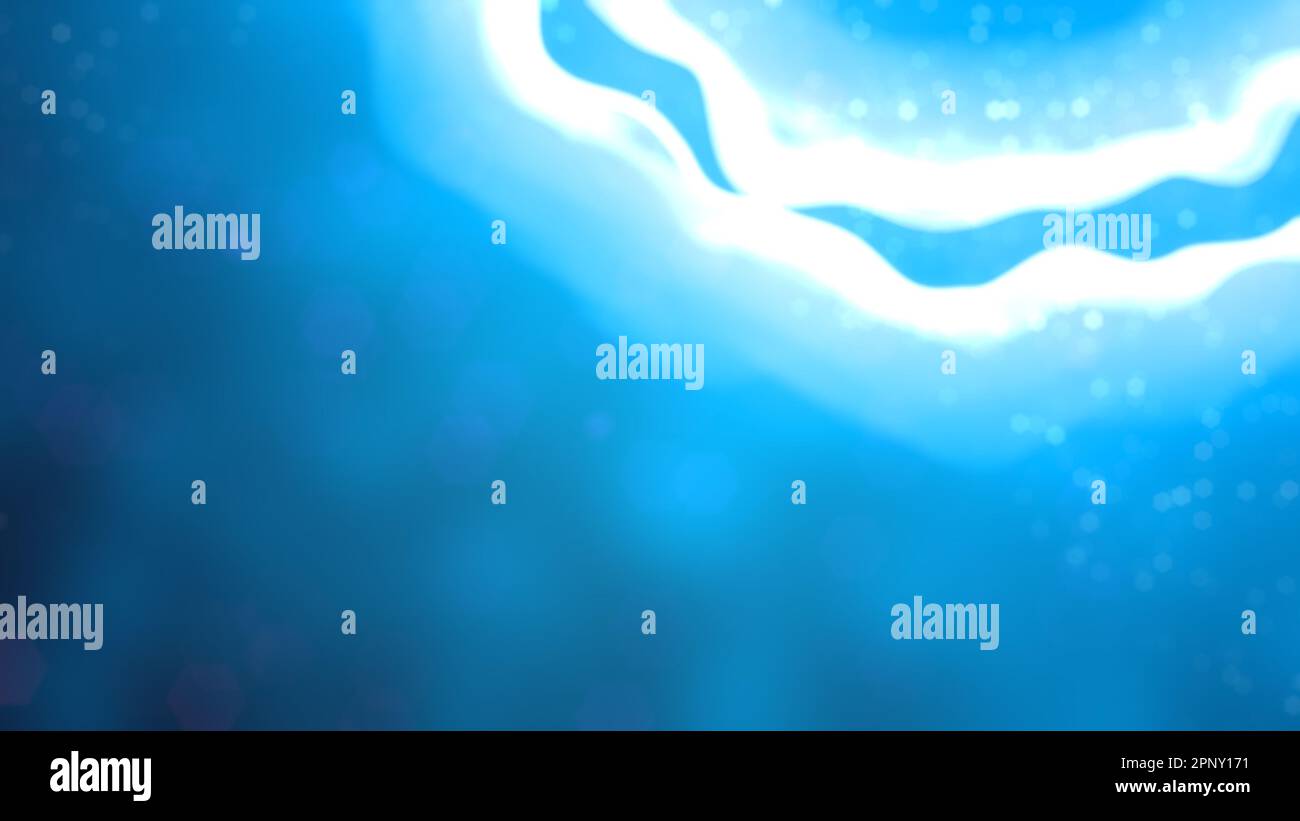 colorful lighting blue soft deformed figures - abstract 3D rendering ...