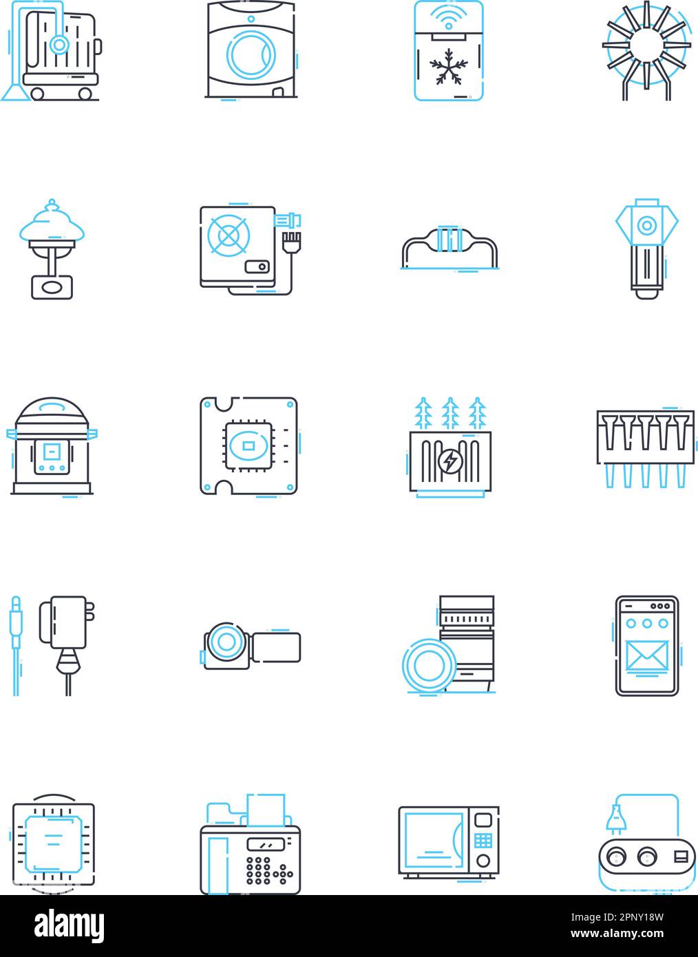 Technological innovation linear icons set. Disruption, Automation ... Technological innovation linear icons set. Disruption, Automation ...
