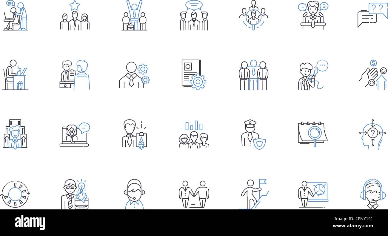 business planning line icons collection. Strategy, Forecasting ...