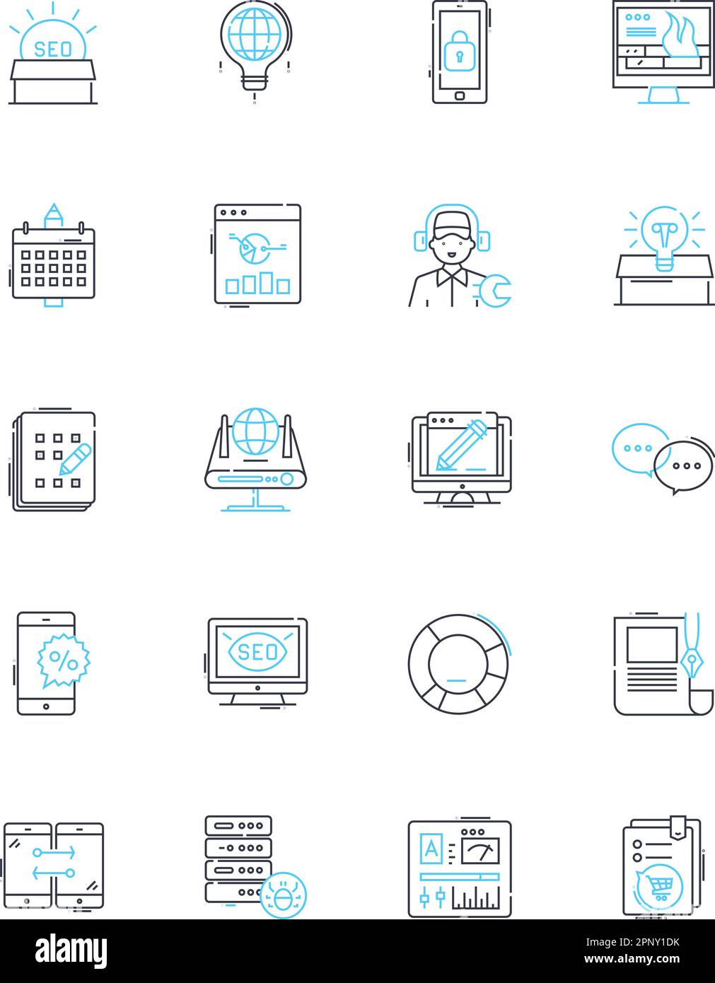 Digital creation linear icons set. Design, Graphical, Animation ... Digital creation linear icons set. Design, Graphical, Animation ...