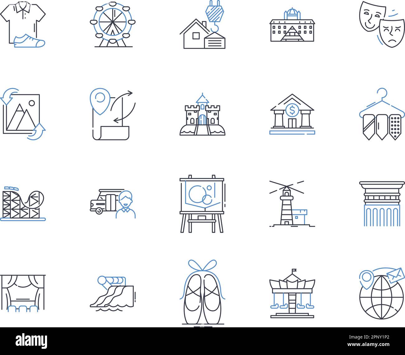 High street line icons Stock Vector Images - Alamy