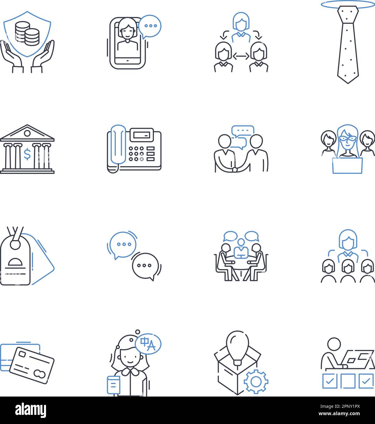 Business enterprise line icons collection. Entrepreneurship, Innovation ...
