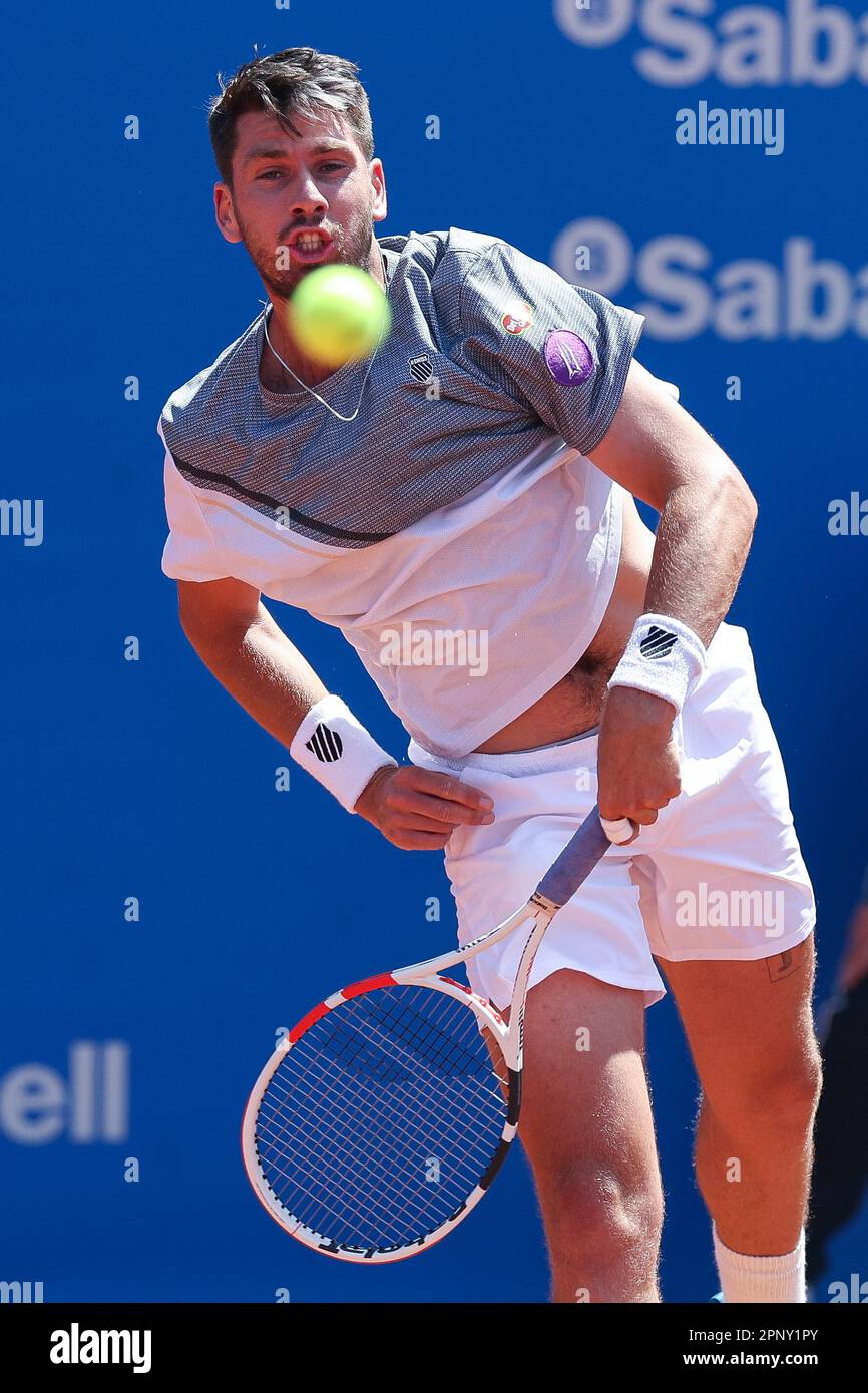 BARCELONA, SPAIN - APRIL 20: Cameron Norrie during the Barcelona Open ...