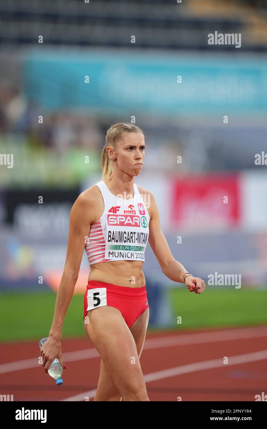 Iga Baumgart-Witan participating in the 400 meters of the European ...