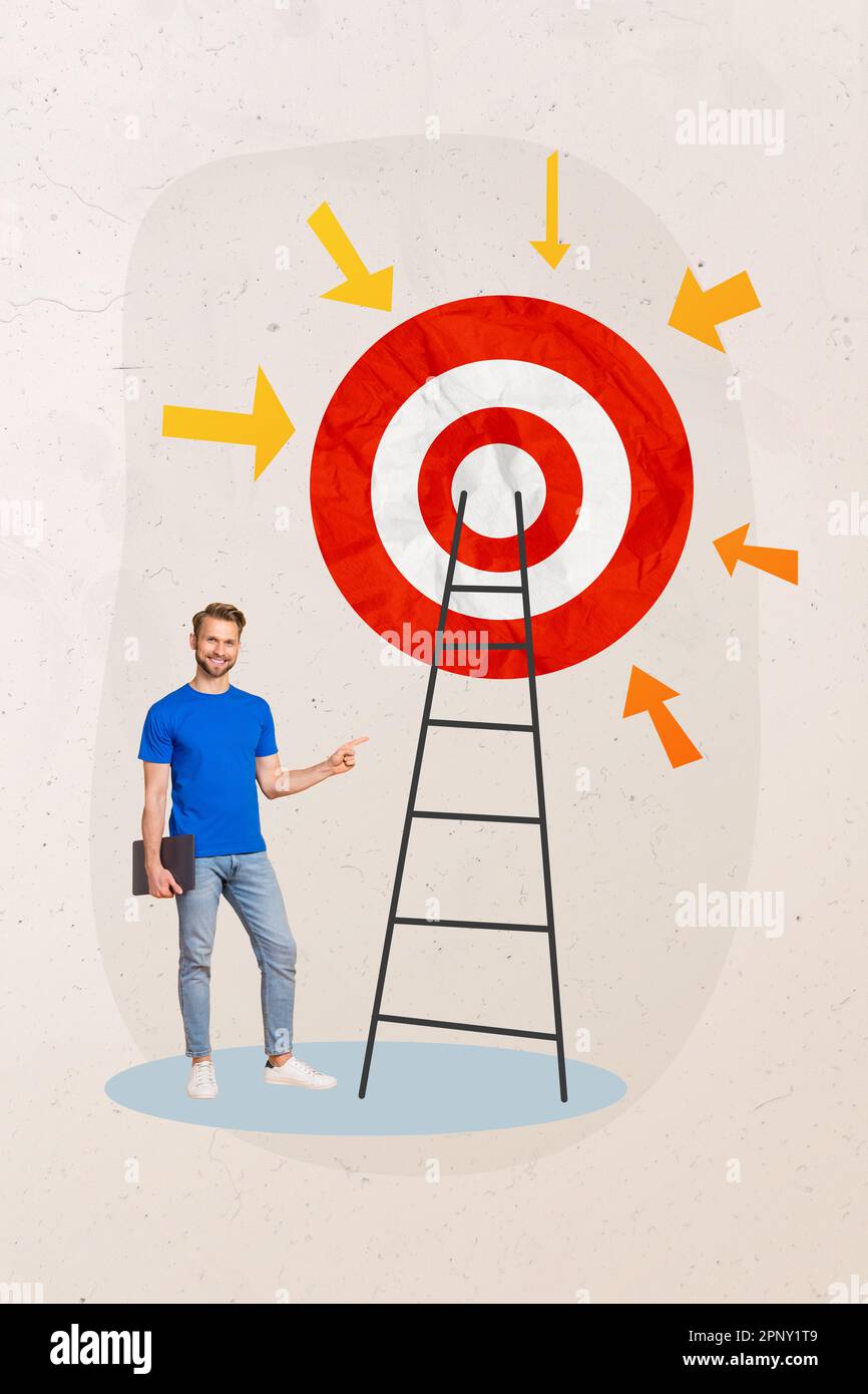 Template mockup collage of company recruiter guy recommend present job ...