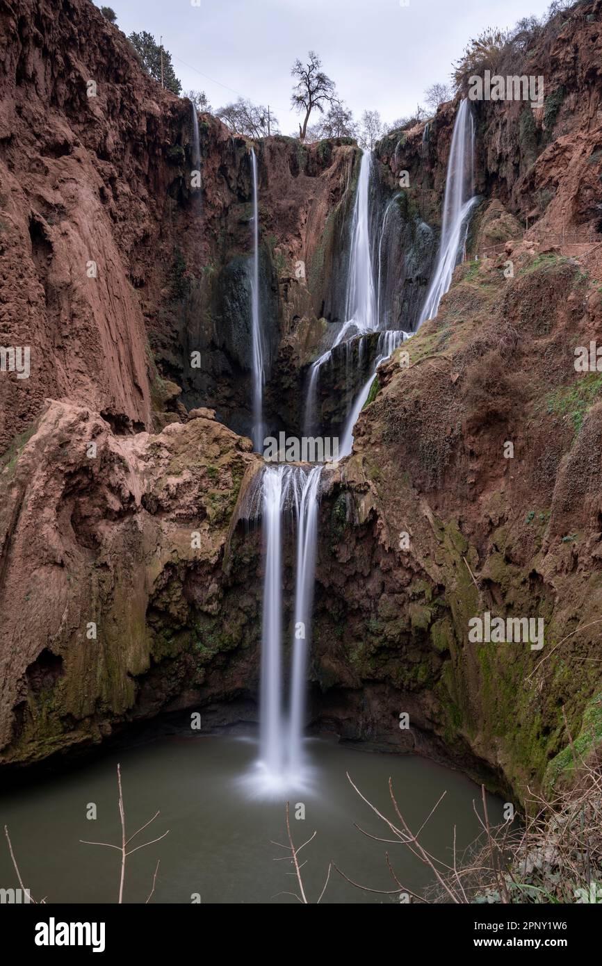 View of the Ouzoud waterfalls from above Stock Photo - Alamy