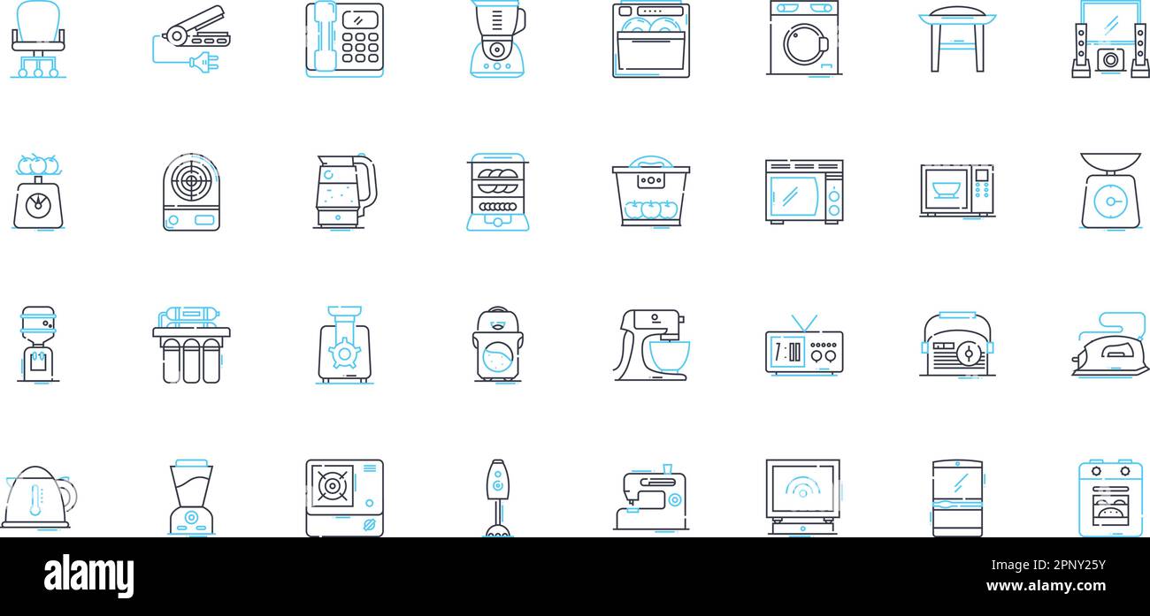 Decor linear icons set. Aesthetic, Ambiance, Art, Beauty, Charm, Chic ...