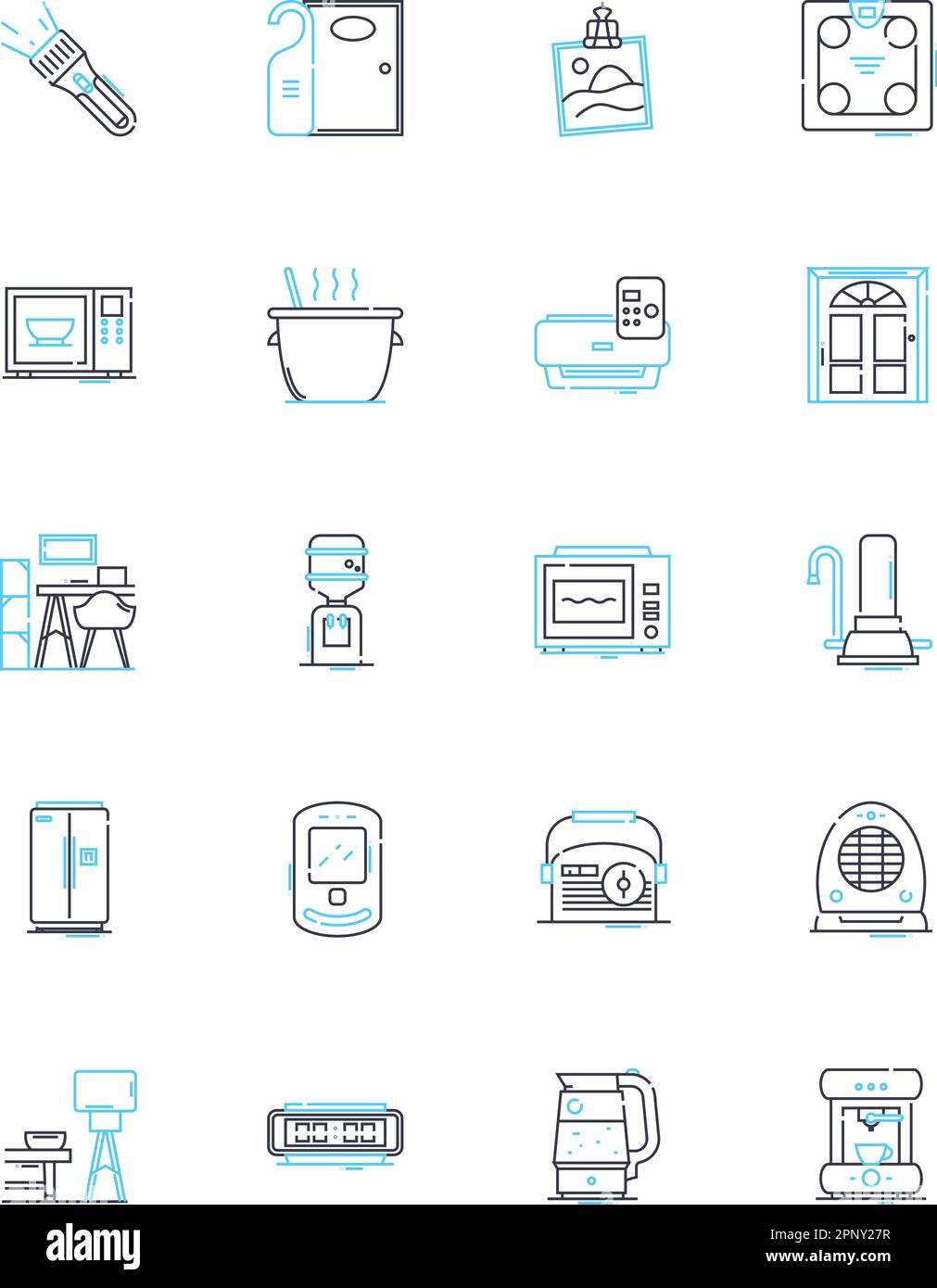 Executive retreat linear icons set. Strategy, Teamwork, Innovation ...