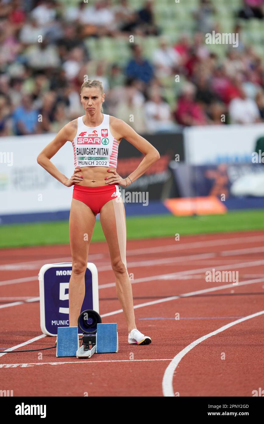Iga Baumgart-Witan participating in the 400 meters of the European ...