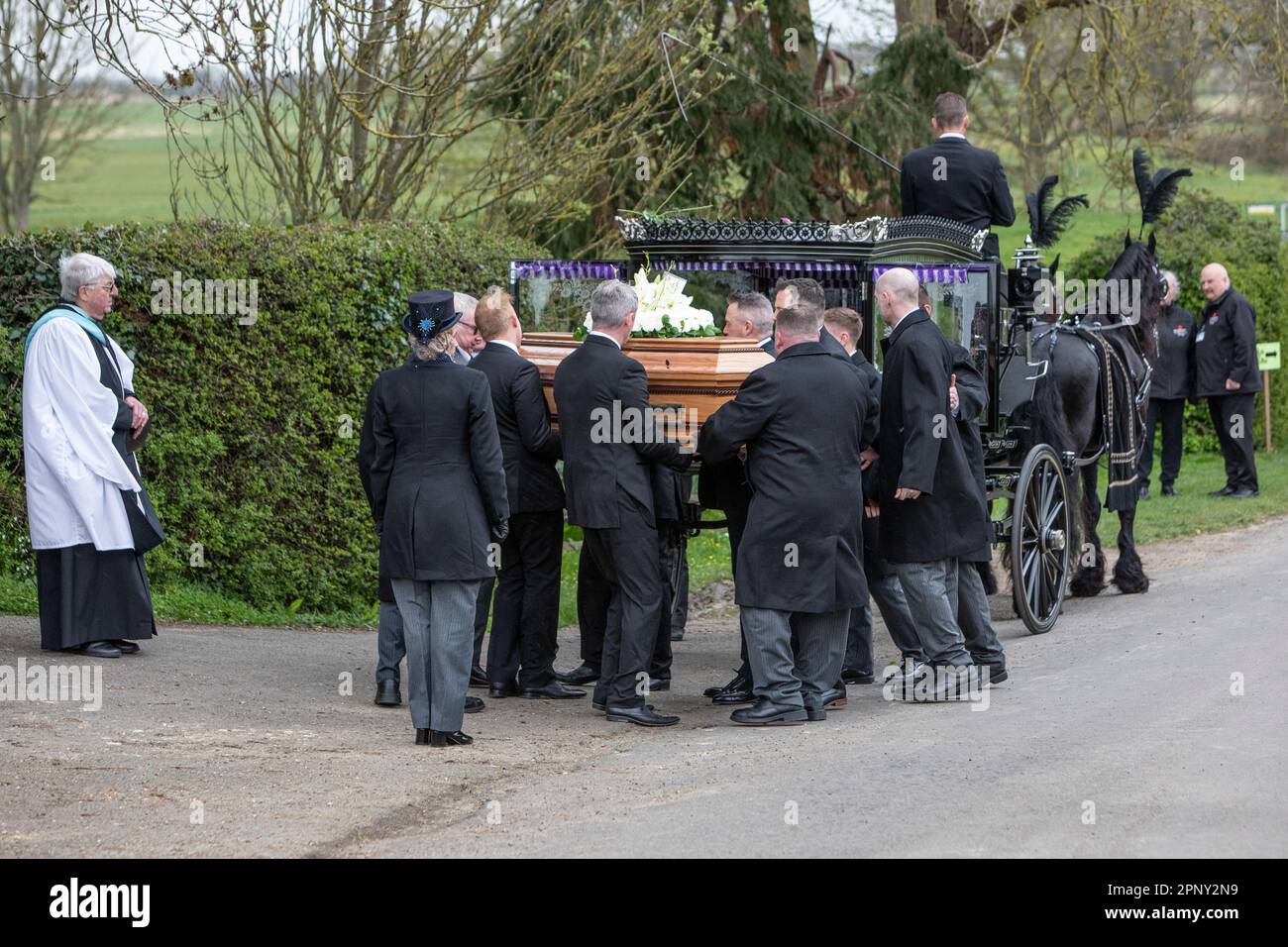 Kent, UK. April 20, 2023. The funeral of Paul O'Grady takes place in ...