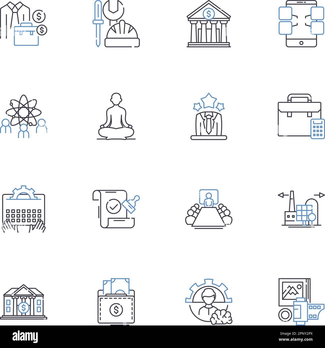 Venture capitalists line icons collection. Investment, Funding ...
