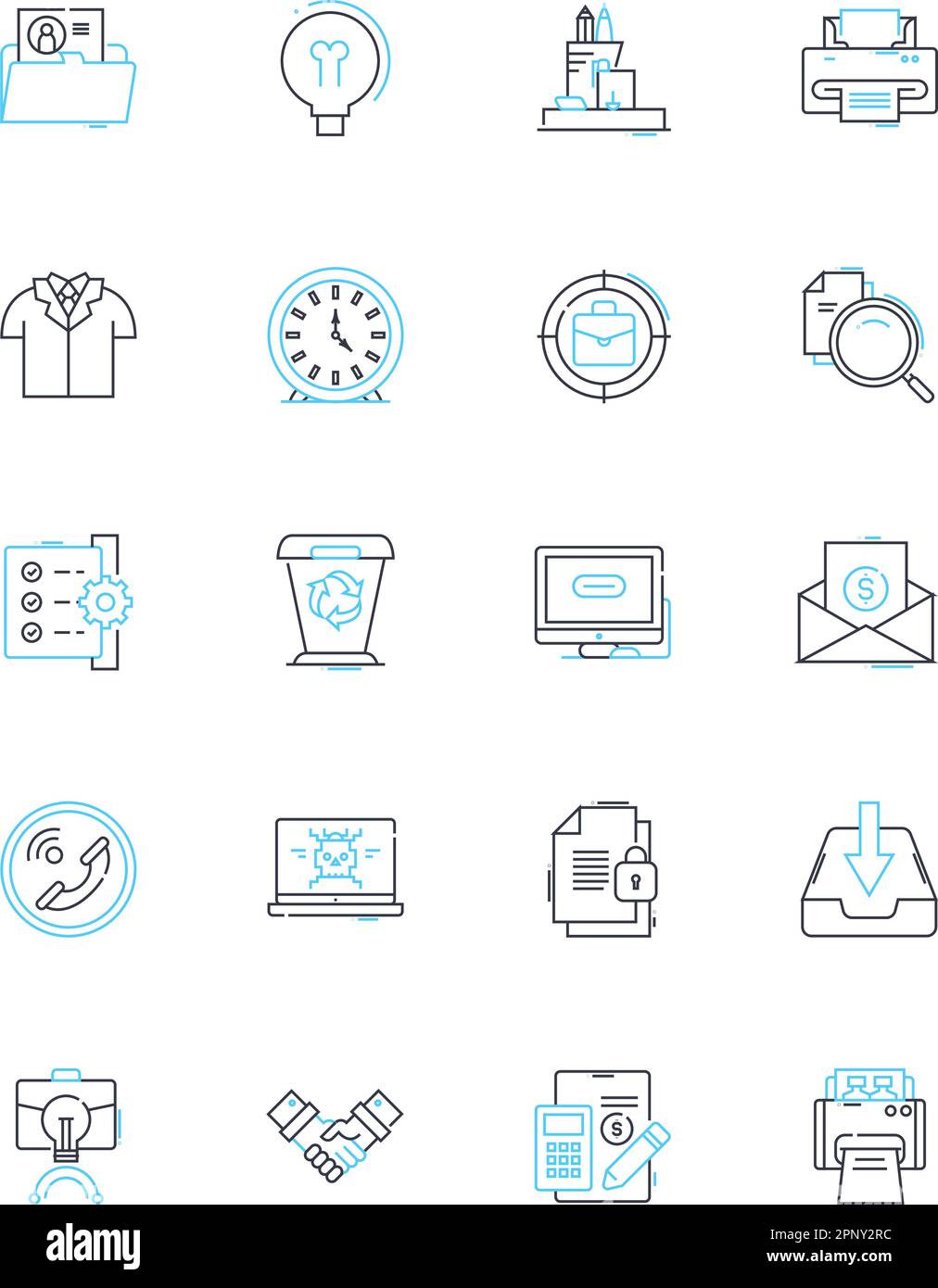 Business model linear icons set. Innovation, Strategy, Sustainability ...
