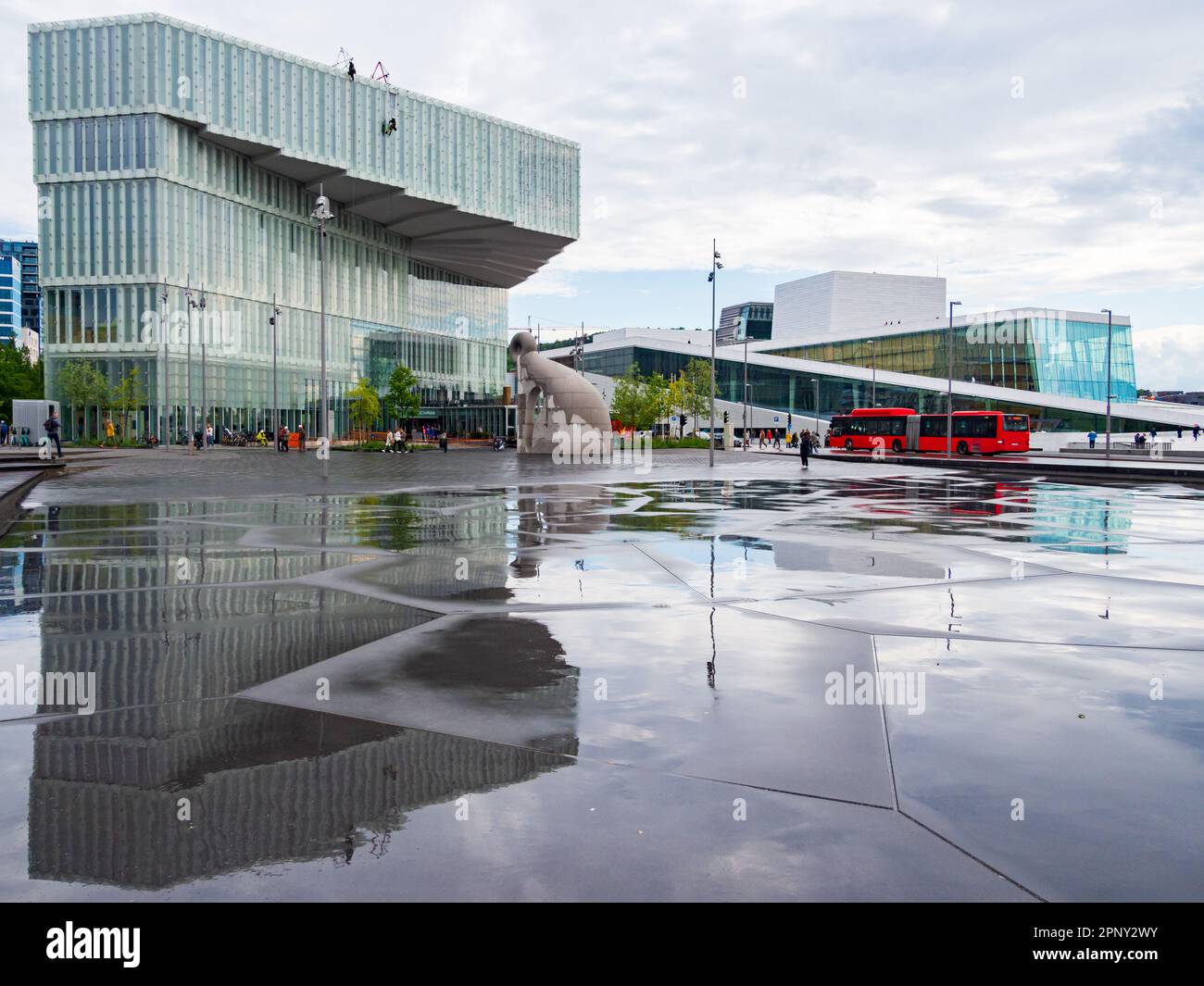 Oslo, Norway, May, 2022: Modern concrete architecture of new central ...