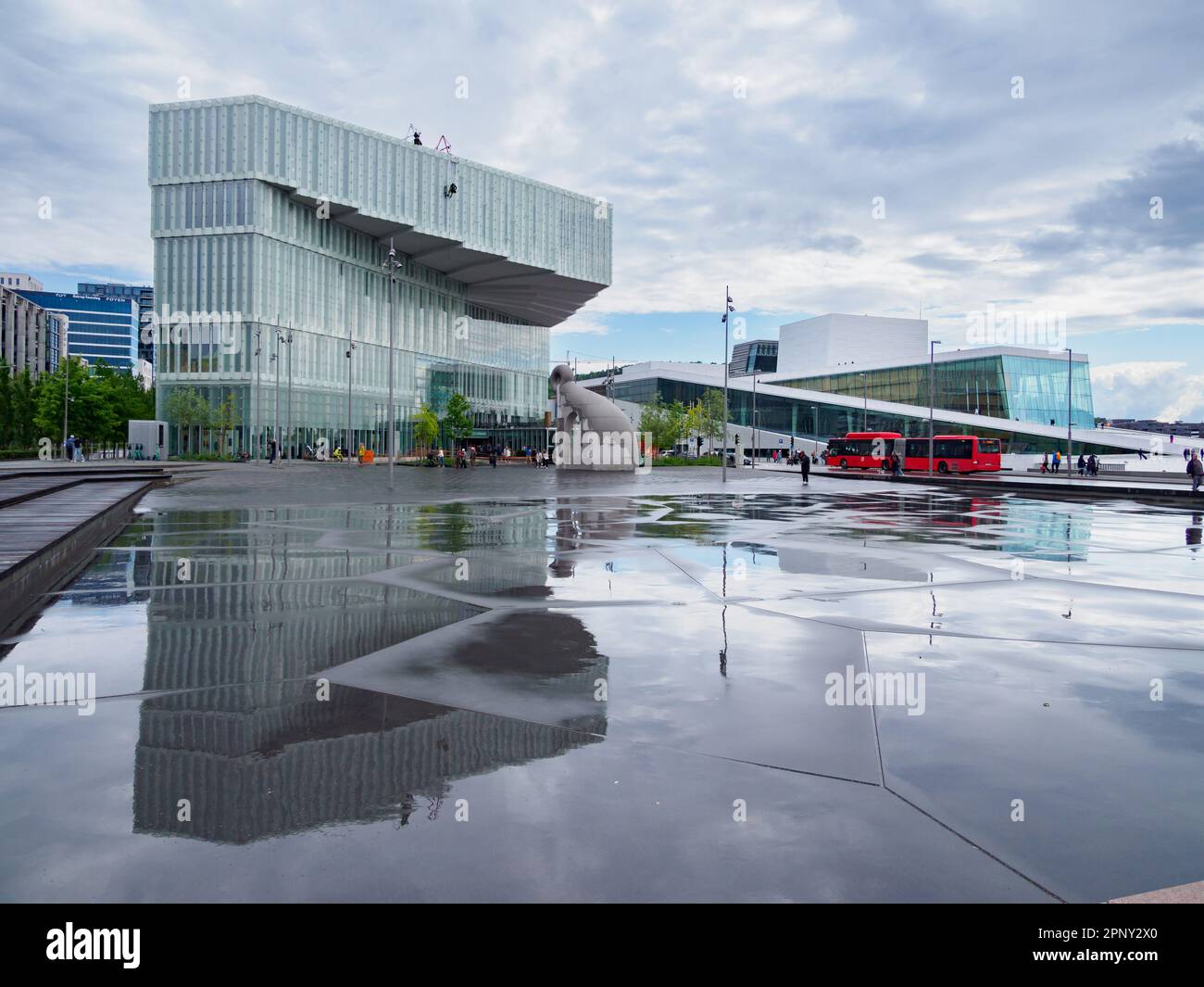 Oslo, Norway, May, 2022: Modern concrete architecture of new central ...