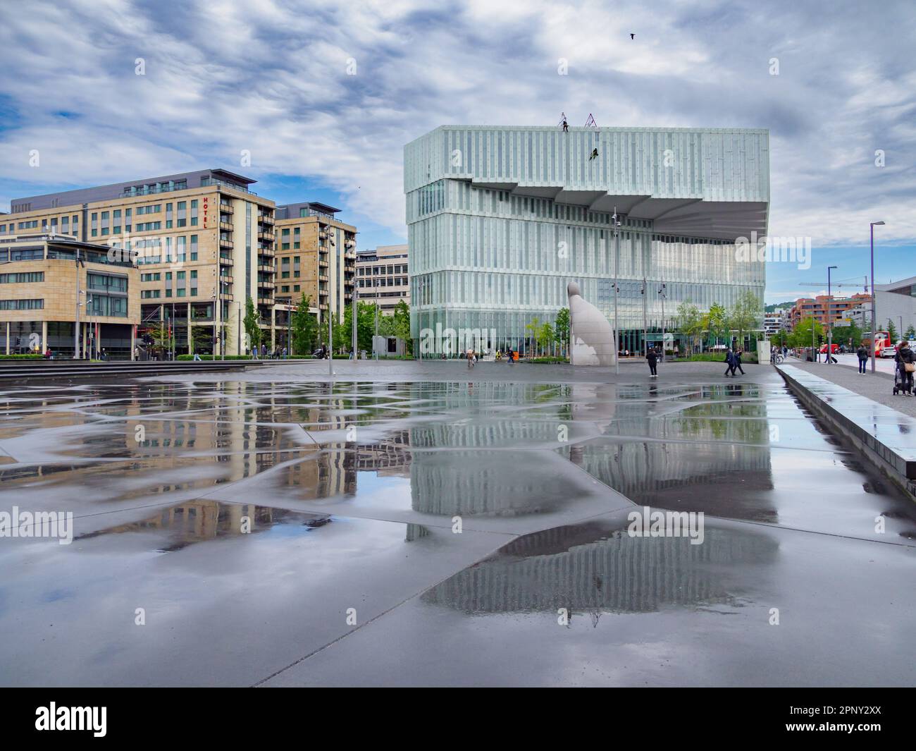 Oslo, Norway, May, 2022: Modern concrete architecture of new central ...