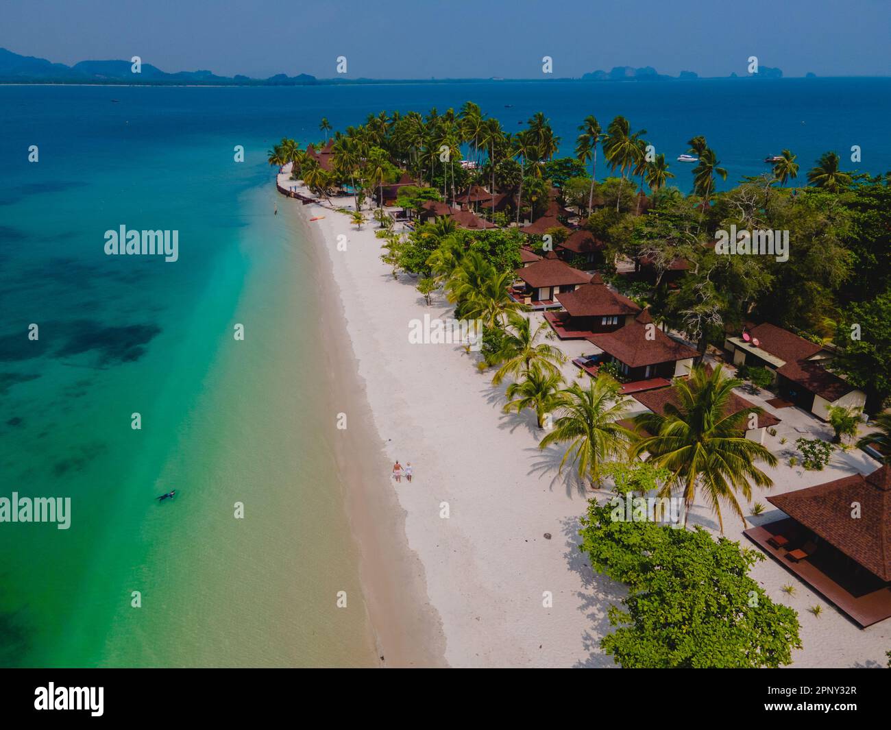 Koh Mook tropical Island in the Andaman Sea in Thailand, tropical beach ...