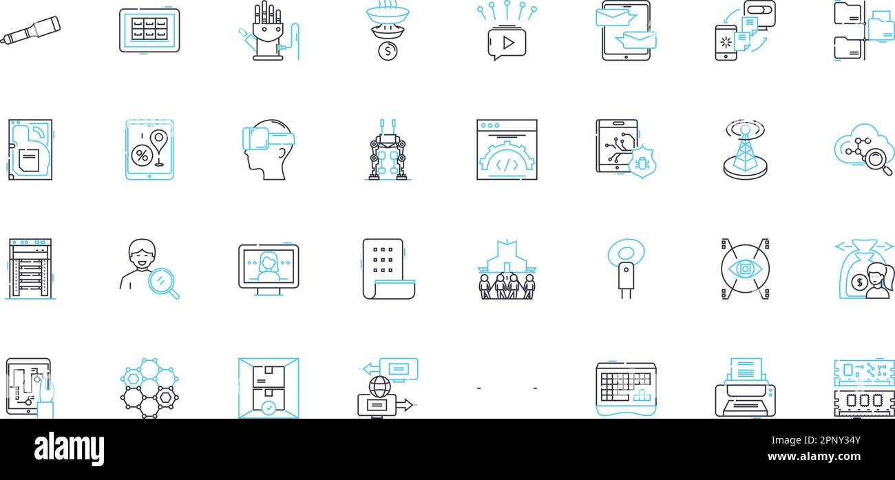 Brand identity linear icons set. Recognition, Authenticity, Consistency ...