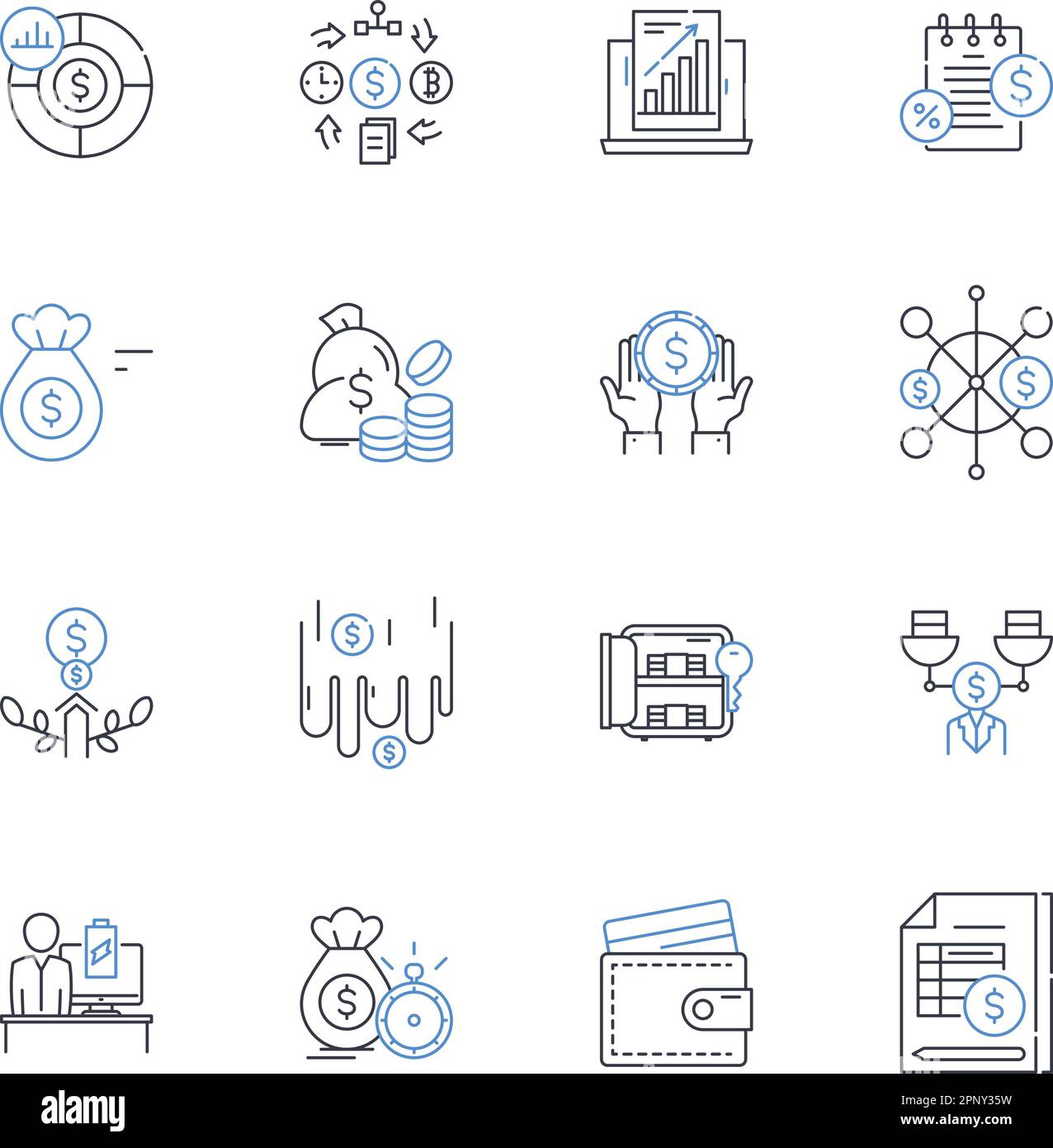 Portfolio business line icons collection. Success, Innovation ...